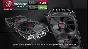 Raijintek Morpheus 8057 Heatpipe GPU Cooler - Ideal Replacement to Fix Too Loud or Weak Graphics Card Cooler - Suitable for AMD and Nvidia Graphics Card - Suitable up to 360W TDP