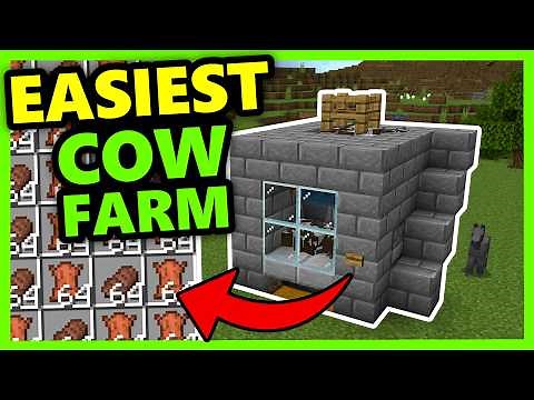 EASIEST MINECRAFT BEDROCK Edition 1.21 COW Farm | Leather & Food Farm