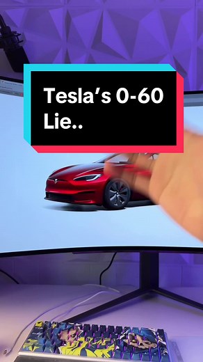 Is Tesla lying about their car’s acceleration? #carterpcs #tech #techtok #gaming #techfacts #tesla #teslatok #cartok #ev