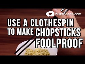 Use a clothespin to make chopsticks foolproof! - Lifehack