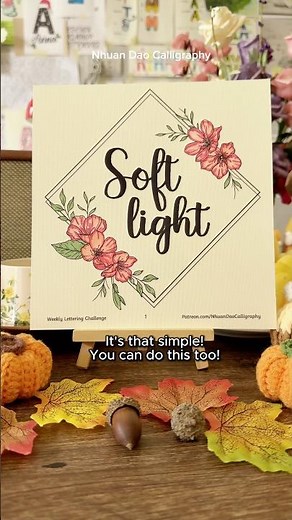 October Lettering Challenge - Day 12/31 | Calligraphy & Sip #nhuandaocalligraphy #shorts