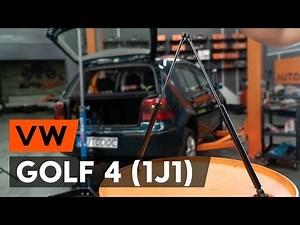 How to change gas struts / tailgate struts on VW GOLF 4 (1J1) [TUTORIAL AUTODOC]