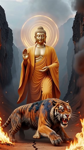 Buddha Saves the Tiger | Miracle of Compassion #buddha #buddhism #buddhastory