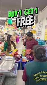 🛒 இந்த Supermarket-ல Buy 1 Get 1 Free ah 🤷 #supermarket #buy1get1free