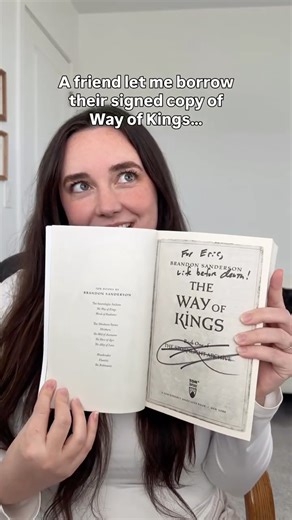 Sydney on Instagram: "Do you think they’ll be upset? 😬🙈 Haha but really, I had so much fun rebinding this edition for a friend (with permission of course) 🎁 Don’t worry the signed page is still intact! The Way of Kings was hands down one of my favorite reads this year and I knew I had to do it justice. Is anyone else in the Stormlight Archive universe right now? I’m obsessed!! 🗡️ ____ Bookbinding, rebinding The Way of Kings, Brandon Sanderson, diy book cover, spec