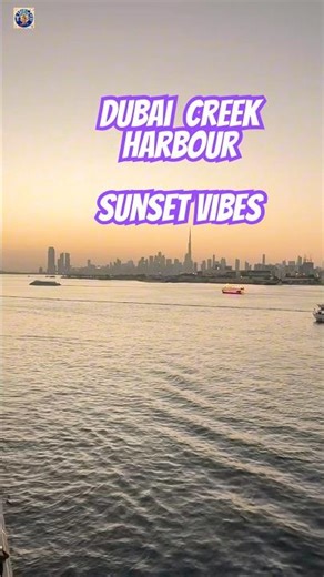 Dubai Creek Harbour |Sunset Vibes #dubailfe #youtubeshorts #travel #dubai #creekview #creekharbour