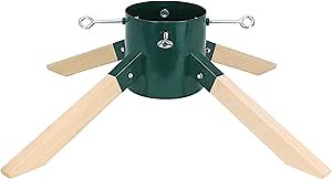 Blissun Christmas Tree Stand for Real Trees, Christmas Tree Holder for Live Tree, Xmas Tree Stand Base, Green