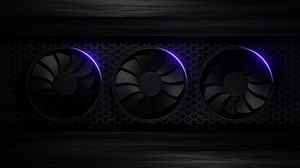 Download Three Spinning PC Cooling Fans with Vibrant RGB Light System Loop Animation for free