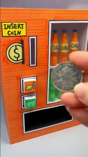 DIY Working Fanta Vending Machine with Paper | Paper Craft Ideas #shorts #papercraft