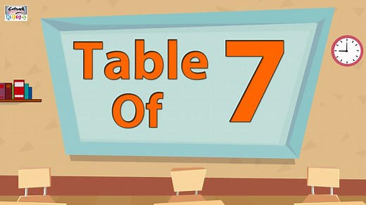 7 Times Table Multiplication | Learn 7x Table | Learn Seven Multiplication Tables For Kids | English