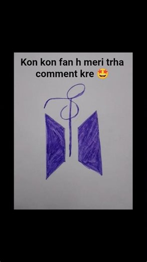 my life first drawing BTS logo💜#bts #btsarmy #btslogo #btsdrawing #btsv #btsdrawings #btsfanarts