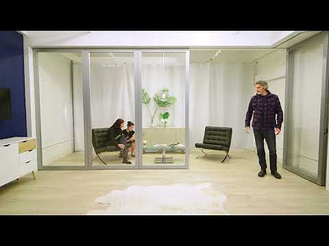 Quickly Divide a Room Using a Sliding Stacking System