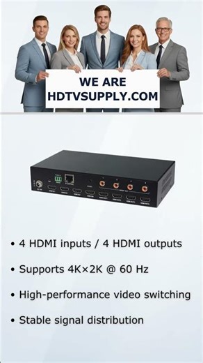 WolfPack 4K 60 Hz 4x4 Seamless HDMI Matrix Switcher with WEB GUI Control