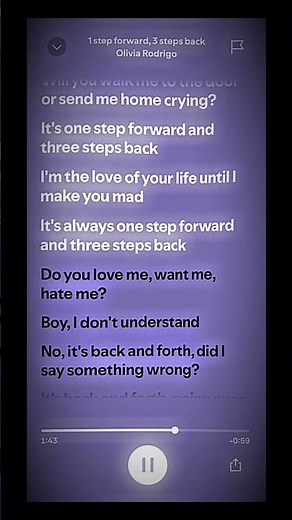 1 step forward, 3 steps back | Olivia Rodrigo #spotify #lyrics #edit