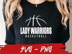 Lady Warriors Basketball Svg, School Team Svg, Mascot Svg, Lady Warriors Fan, Layered, Iron On - Etsy