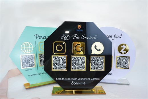 Custom Acrylic QR Code Sign: Social Media & Payment - Etsy