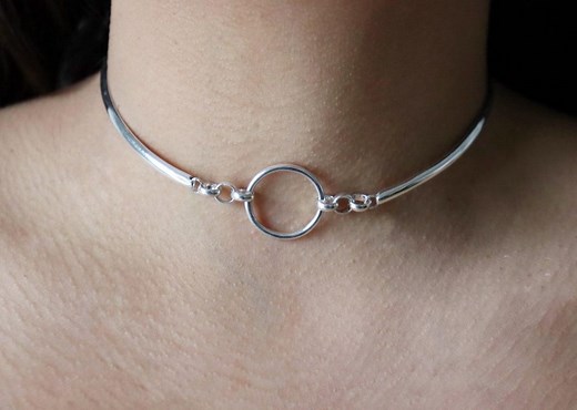 Discreet Silver Slave Day Collar Necklace – 6 Gauge Half Round (4.2mm) BDSM Collar, Minimal Sub Collar With O-ring, Nickel Free, Custom Fit - Etsy