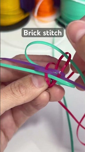 Brick stitch for gimp keychains