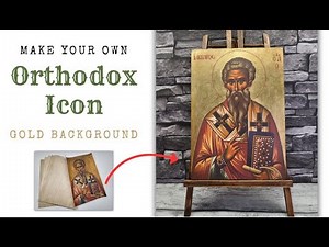DIY Orthodox Icon: Crafting from Wood & Printed Image - Gold Background Edition