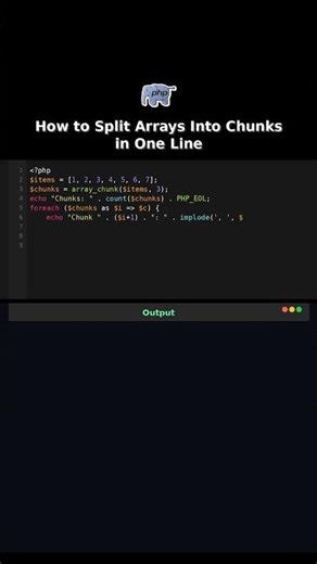 How to Split Arrays Into Chunks in One Line #howto