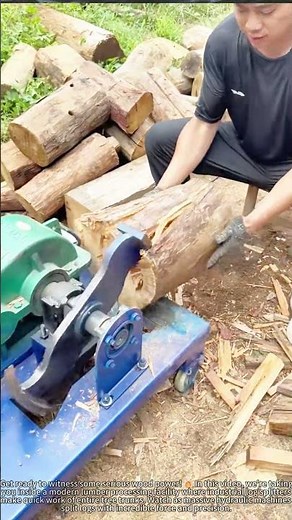 This Machine Splits 100 Logs Per Hour - Incredible Wood Processing!