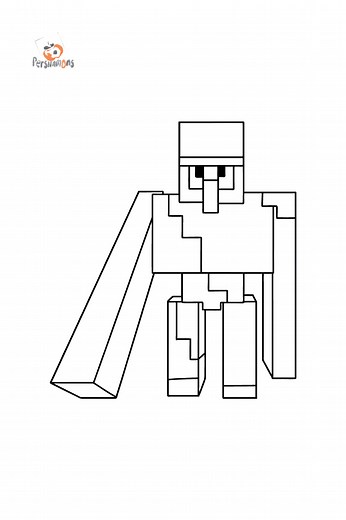 Minecraft Iron Golem colouring page ♥ Online and Print for Free!
