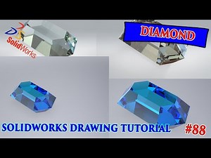 How to Make Diamond in Solidworks || SOLIDWORKS DRAWING TUTORIAL #88
