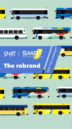 Did You Know 🚌: That in 2022, Santa Maria Area Transit (SMAT) was rebranded to Santa Maria Regional Transit (SMRT)? The rebrand highlights how much our service has grown since our start 50 years ago in Santa Maria. We go as far north as SLO 🌄, as far west as Guadalupe 🌅, as far south as Solvang 🏰, and as far east as New Cuyama! ¿Sabías que 🚌: En 2022, Santa Maria Area Transit (SMAT) pasó a llamarse Santa Maria Regional Transit (SMRT)? El cambio de nombre destaca cuánto ha crecido nuestro se