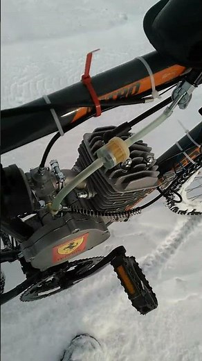 80cc 2-Stroke Bicycle Engine Kit for Motorized Bike Silver, DIY Motorized Bike Kit Set for bikes