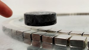 17M views · 127K reactions | With the use of liquid nitrogen, the YBCO compound can be cooled until it becomes a superconductor, and a superconductor placed in a magnetic field has amazing behaviors. | Magneticgames | Facebook