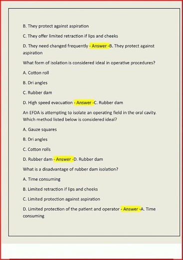 Efda Study Test Actual Questions 100 Correct Answers video