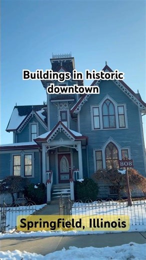 Buildings in historic downtown, Springfield IL #springfieldil #illinois #usa #ytshorts #viral