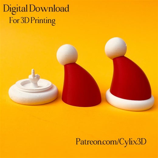 Santa Hat Middle Finger STL 3D Print Files: Funny Christmas Gift - Etsy