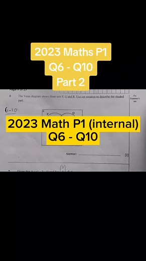 Math 2023 P1 internal Q6 to Q10 part 2.