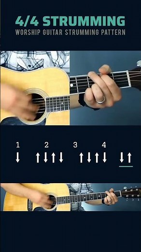 4/4 Worship Guitar Strumming Pattern