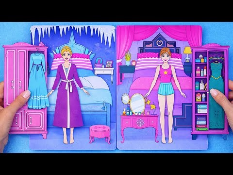 DIY Paper Ice Castle ❄️ Elsa & Anna Start Their Magical Day!