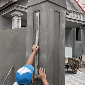 Professional Workers Construct And Decorate Gate Pillars Using Bricks And Sturdy Reinforced Concrete Bagian 13 | Wisnu art