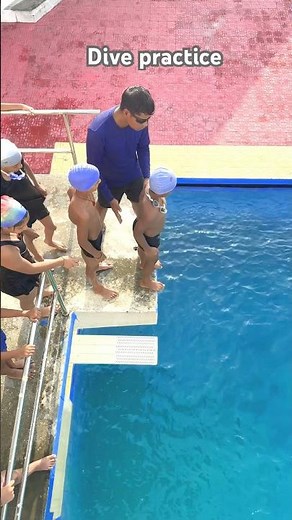 Dive practice deep water in the swimming pool # swimming dive technique practice # swimming lessons