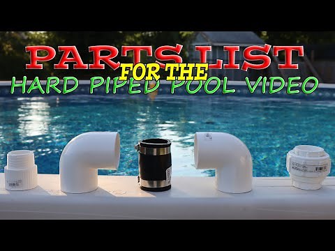 How To Hard Pipe A Pool - Parts Associated | Hard Pipe Pool Parts List || The Renaissance Builder