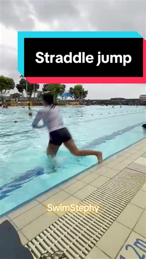 How to do a Straddle jump.. #straddlejump #swimming #howto #lifesaving #fypsg