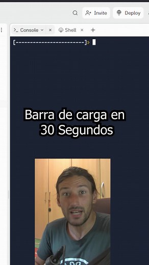 Barra de Carga en Python en 30 Segundos 🤭 Truco secreto al final 🤫 #python #programacion #javascript #tech #tecnologia #html #ingenieria #antiprofe #tips #aprendecontiktok #aprendeentiktok