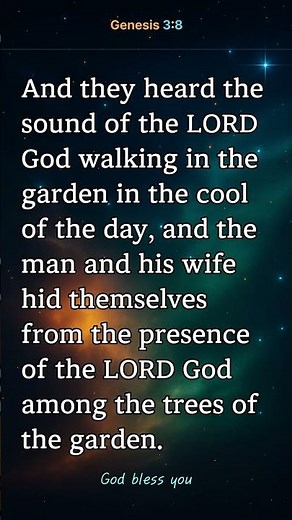 Genesis 3:8 | They heard the sound of God and hid | Daily One Verse