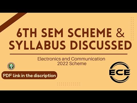 6th Sem Syllabus and Scheme Discussed In Detail ECE 2022 Scheme VTU