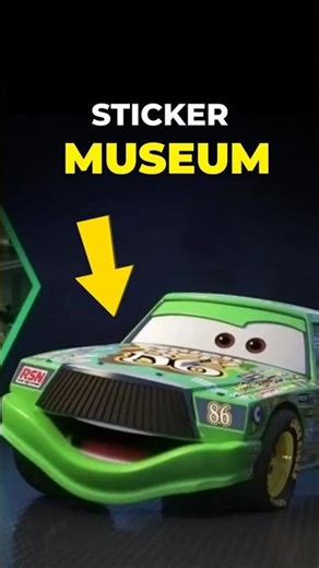 The literal sticker museum in cars universe #Cars #ChickHicks #PixarDetails