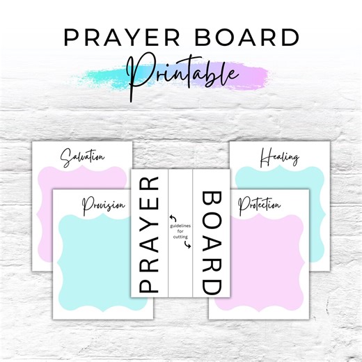 Prayer Board Printable Kit, Quick & Easy DIY (digital Download) - Etsy