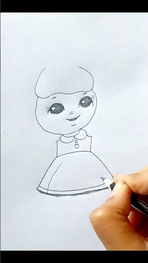 Cute Doll Drawing Tutorial 👧✏️ | Easy Pencil Sketch for Beginners | Step-by-Step Guide