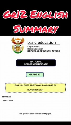 Gr12 English | Paper 1 | Summary #examprep #matricpart2 #exam #examfocus #english #matric