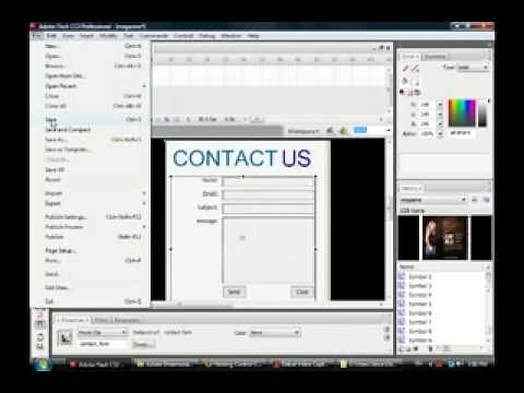 Flash CS3 Tutorials - How to do a Contact Form including PHP - Tutorials For Beginners