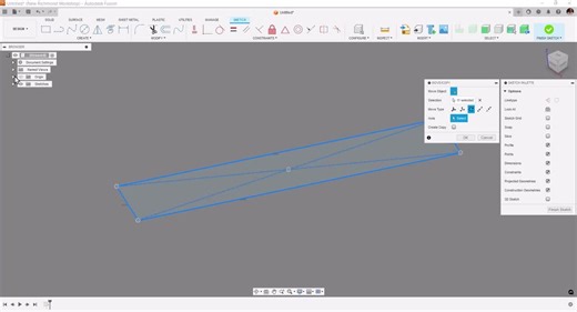 A way to rotate a sketch by inputted degrees other than 90 degrees with the cube and freehand