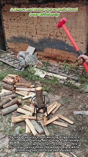 A Smart and Safer Way to Split Wood Logs Efficiently